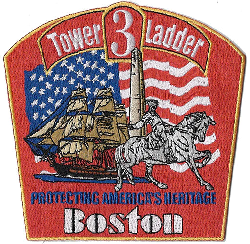 America's Heritage: Tower Ladder 3 Patch – Boston Fire Museum